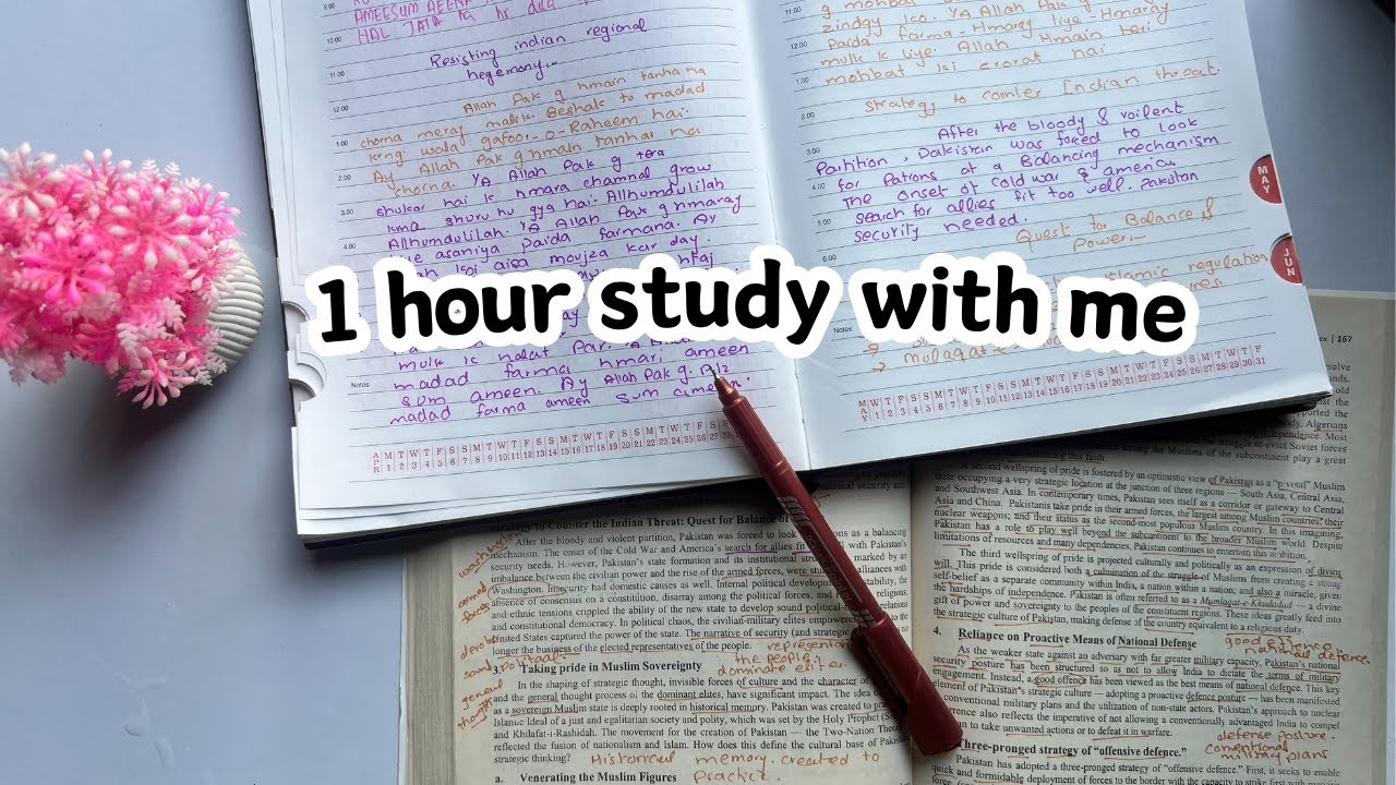 1 Hour Study With Me | No Music, Background Noise, No Break | Real-Time ...
