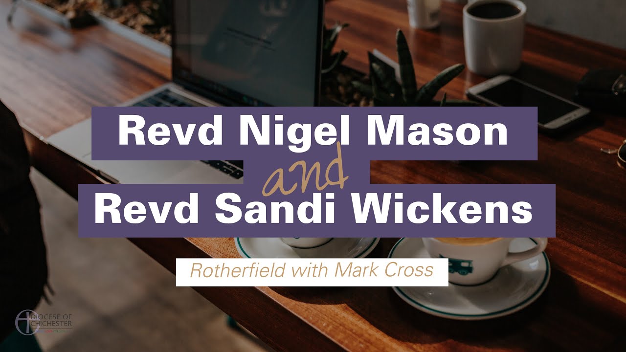 Revd Nigel Mason is talking with curate Revd Sandi Wickens ...