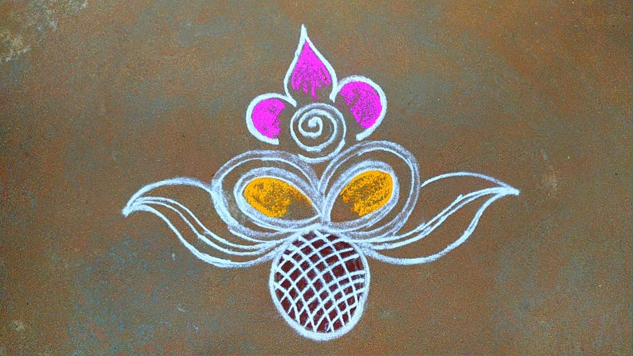 Chithirai Madham Flower Rangoli Designs | Today Kolangal - YouTube