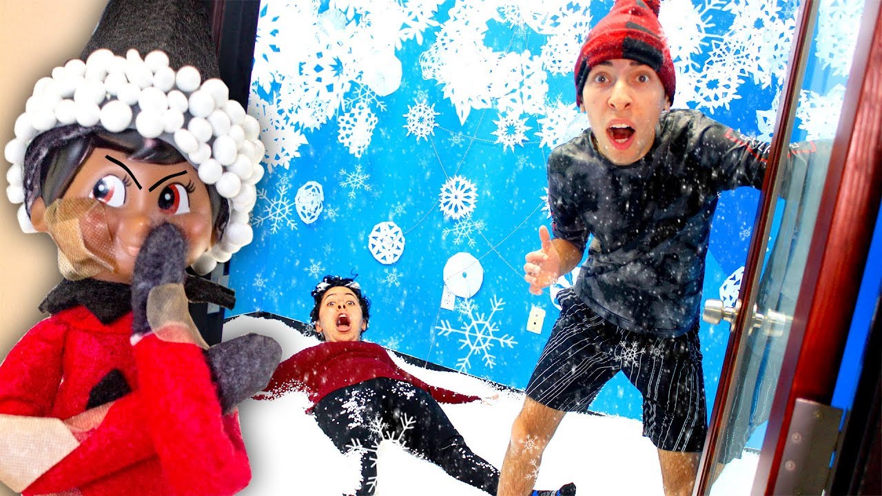 Bad Elf on a Shelf Indoor Snowstorm PRANK and Christmas Escape Room ...