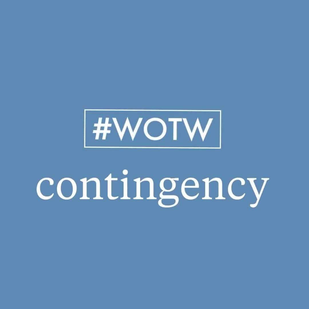 Word of the Week | Contingency | Real estate knowledge - YouTube