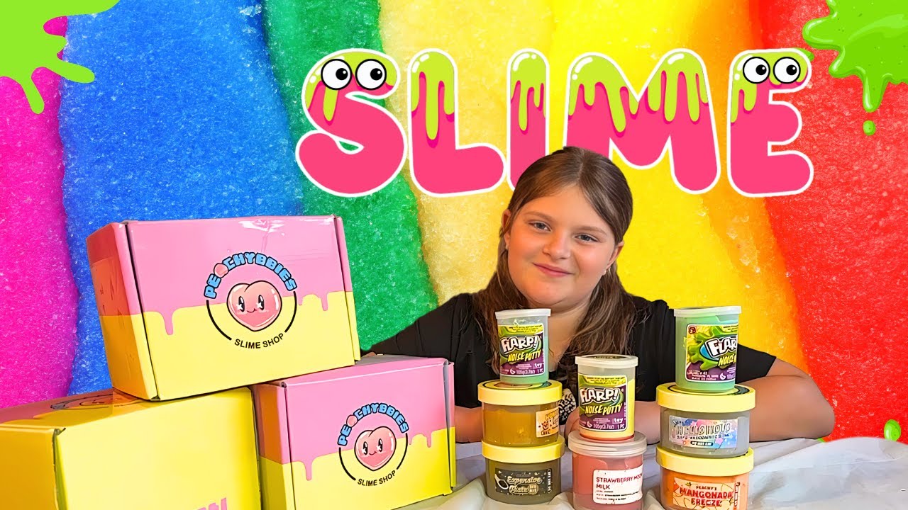 It's my lucky day! I get to play with Peachybbies Slime. - YouTube