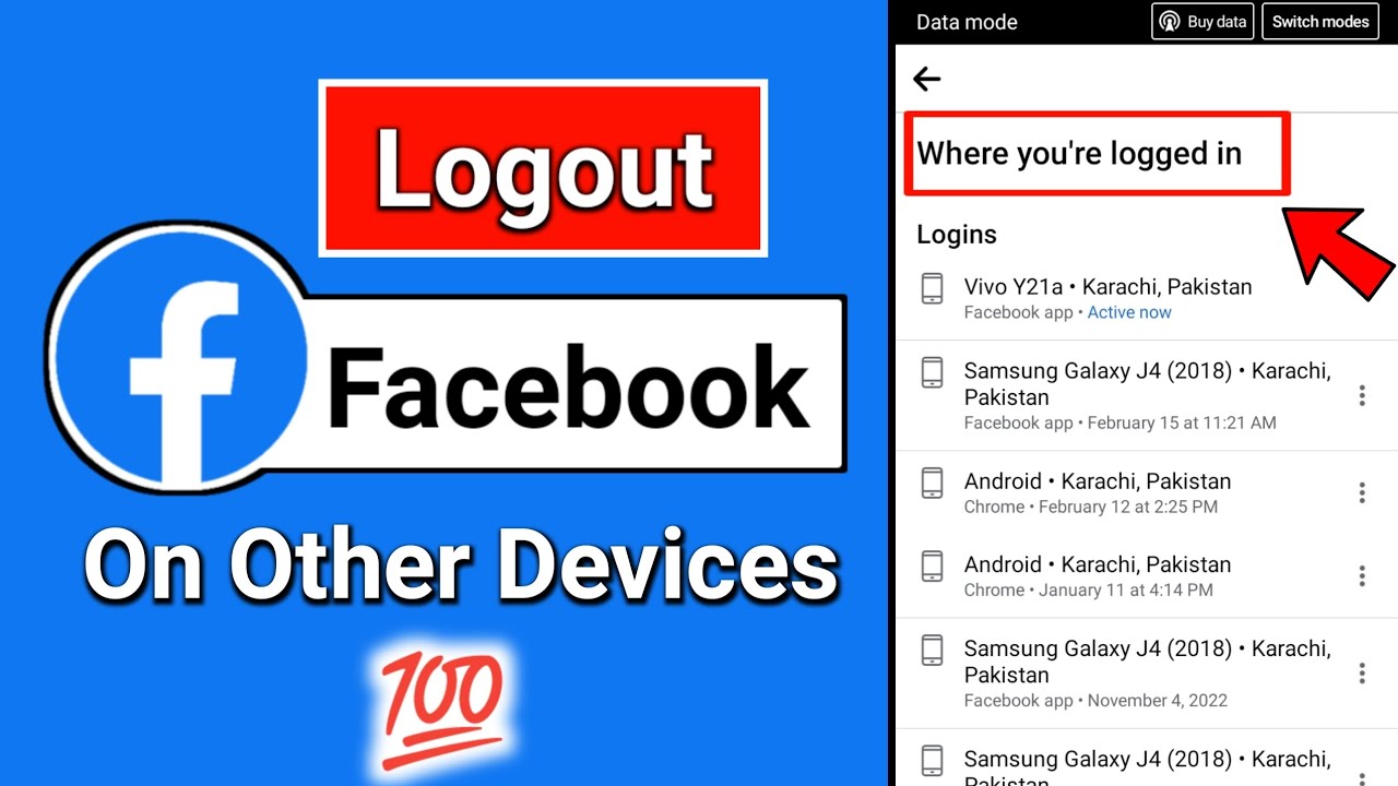 How to Logout Facebook On Other Devices - YouTube