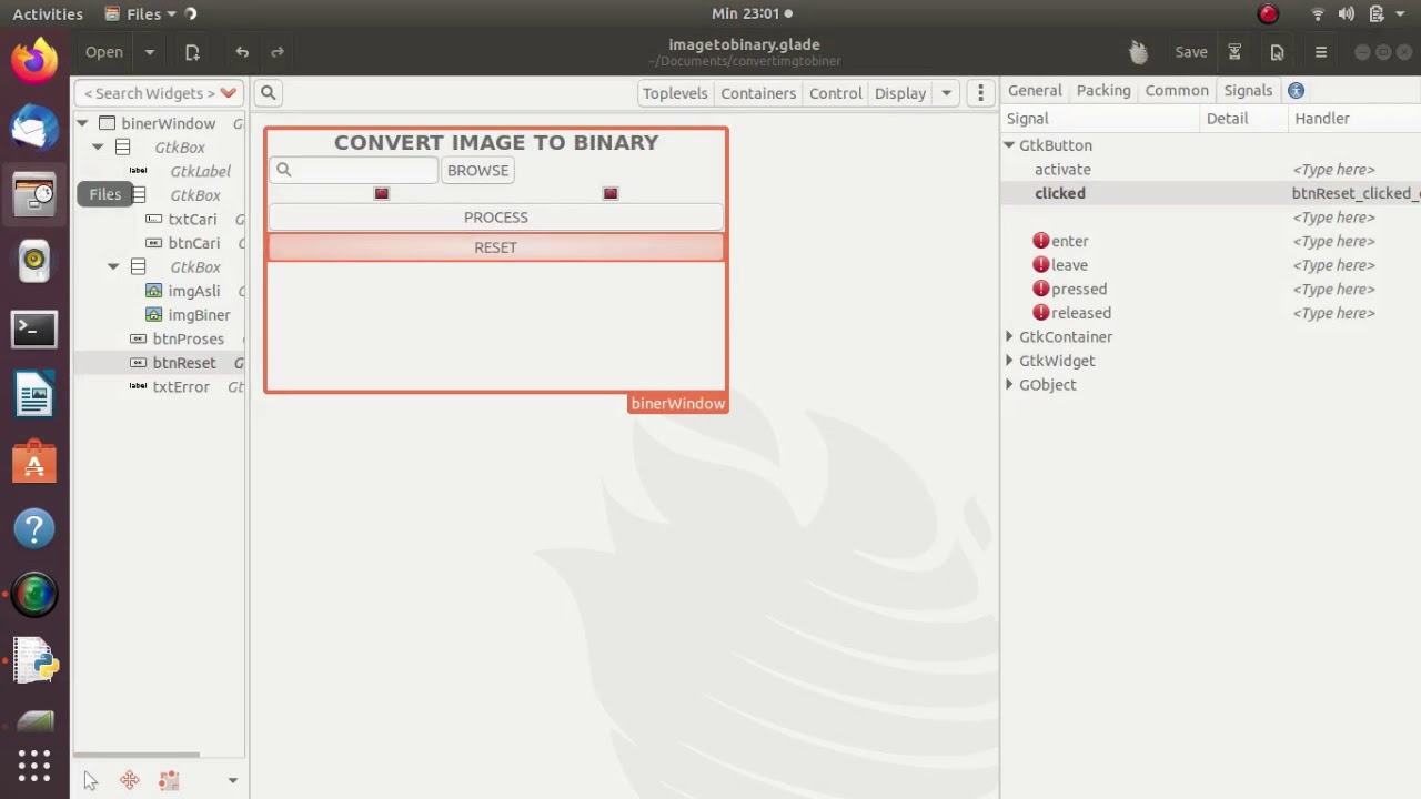 Convert Image To Binary Menggunakan Python dan Glade - YouTube