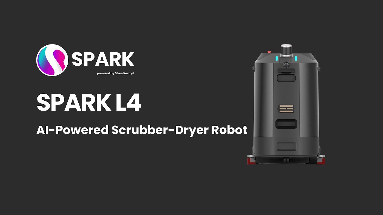 SPARK L4 AI Powered Scrubber Dryer Robot - YouTube