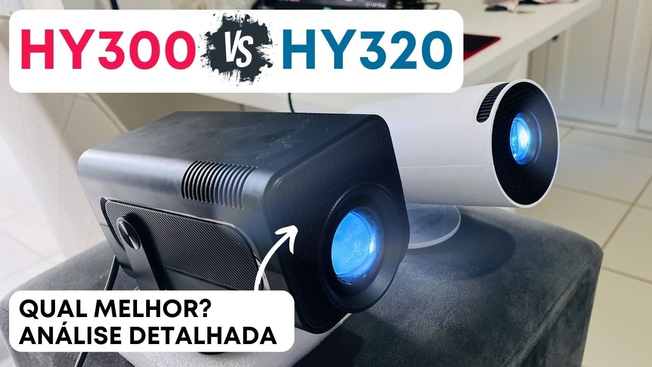 HY300 vs HY320: Qual é o Melhor Projetor Portátil? Som, Imagem ...