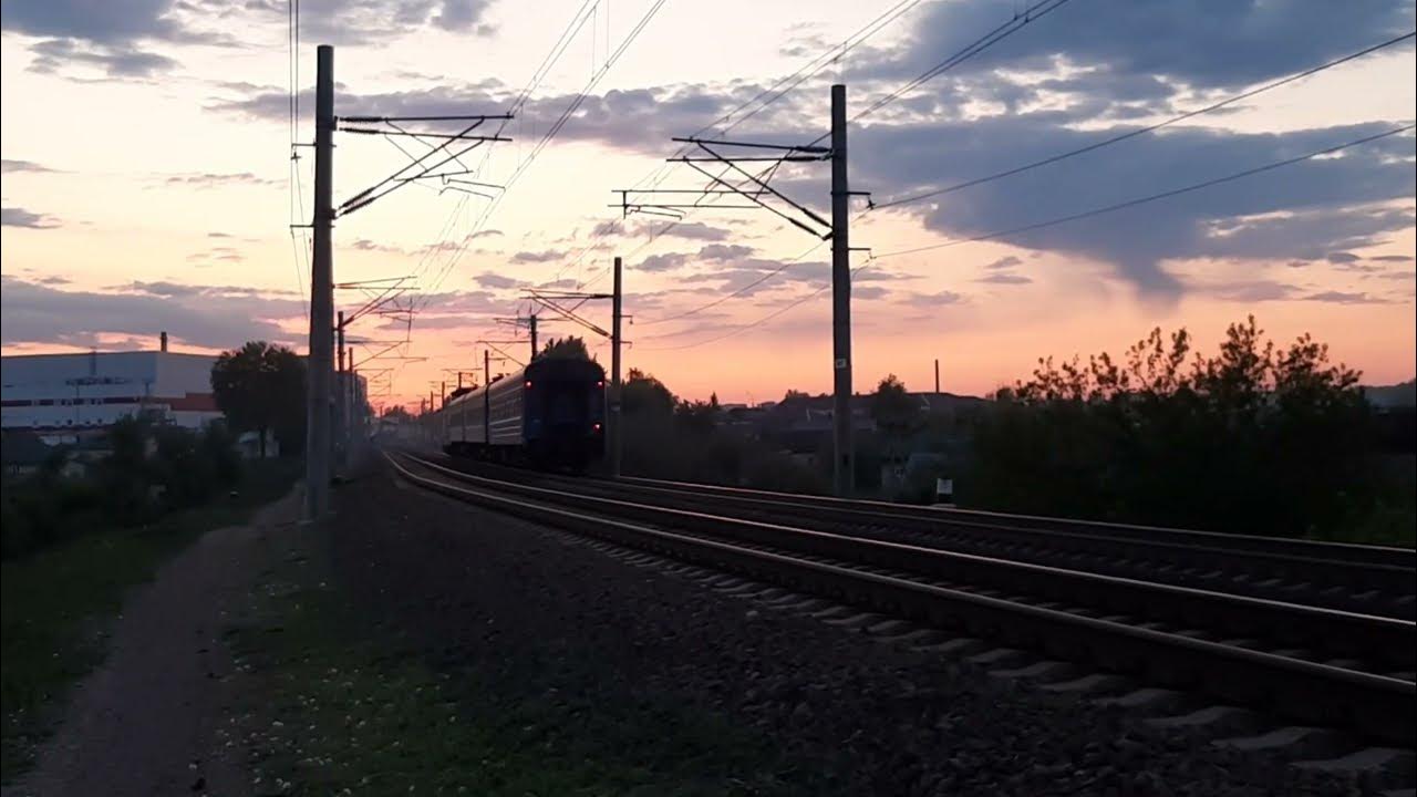 поезд №631 Гомель - Гродно на закате - YouTube