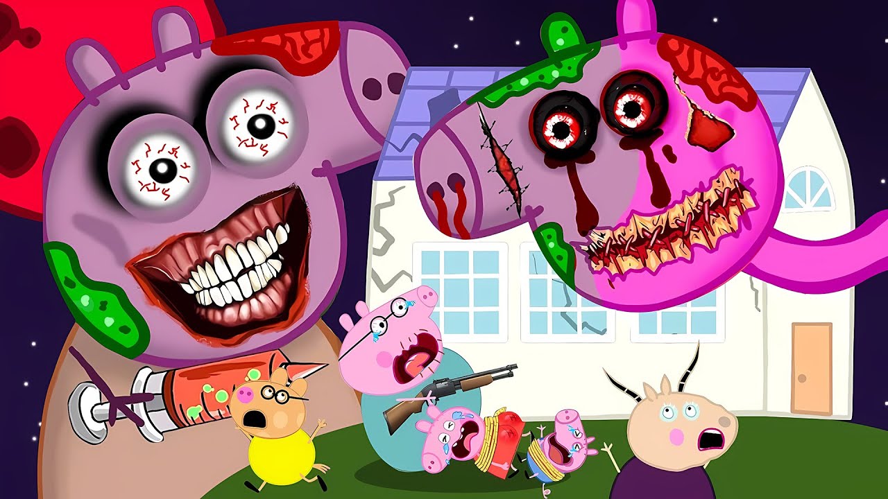 Zombie Apocalypse, Zombie Visit Peppa's Family At Night | Peppa Pig ...