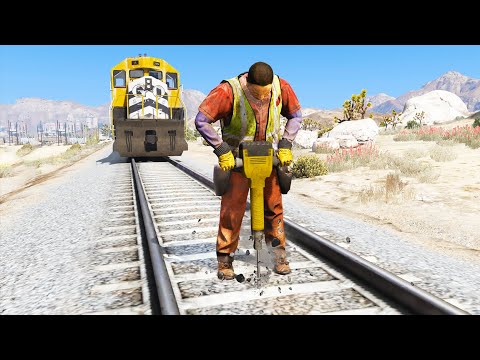 GTA 5 STOP THE TRAIN - Amazing Experiments (GTA V Gameplay) - YouTube