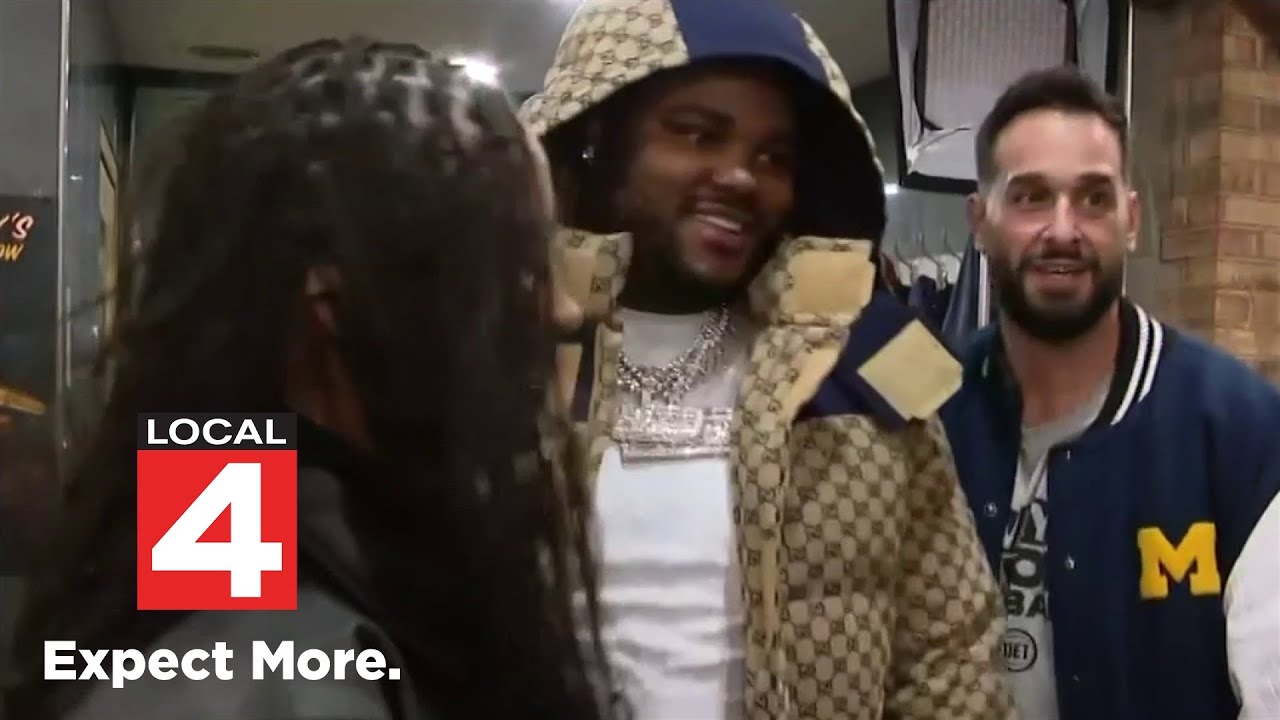 Rapper gives away free meals on Detroit's west side - YouTube