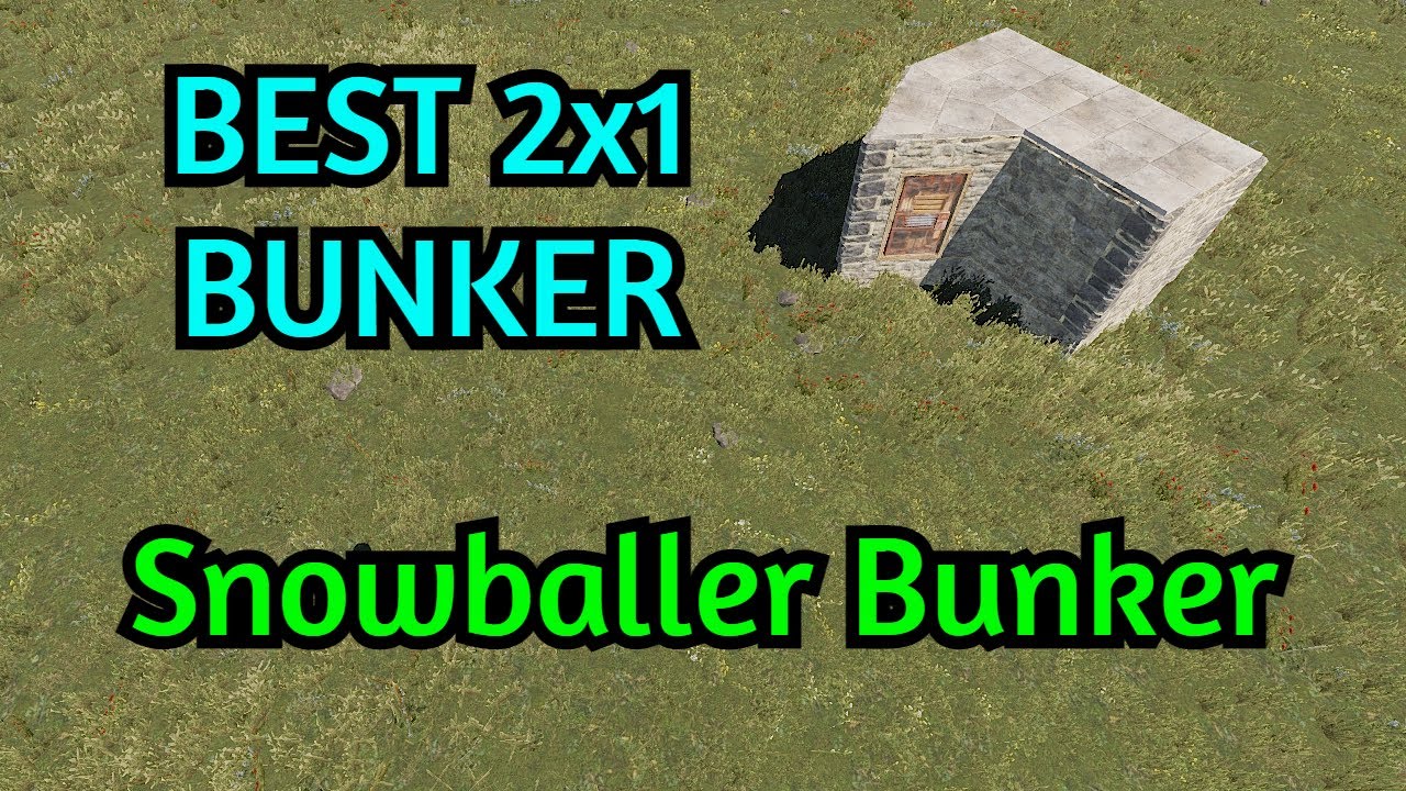 THE BEST 2x1 BUNKER in RUST 2021 / EL MEJOR BUNKER 2X1 en RUST 2021 ...