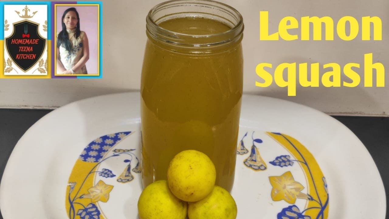 Lemon squash recipe// Lemon syrup recipe// Lemon juice//How to make ...