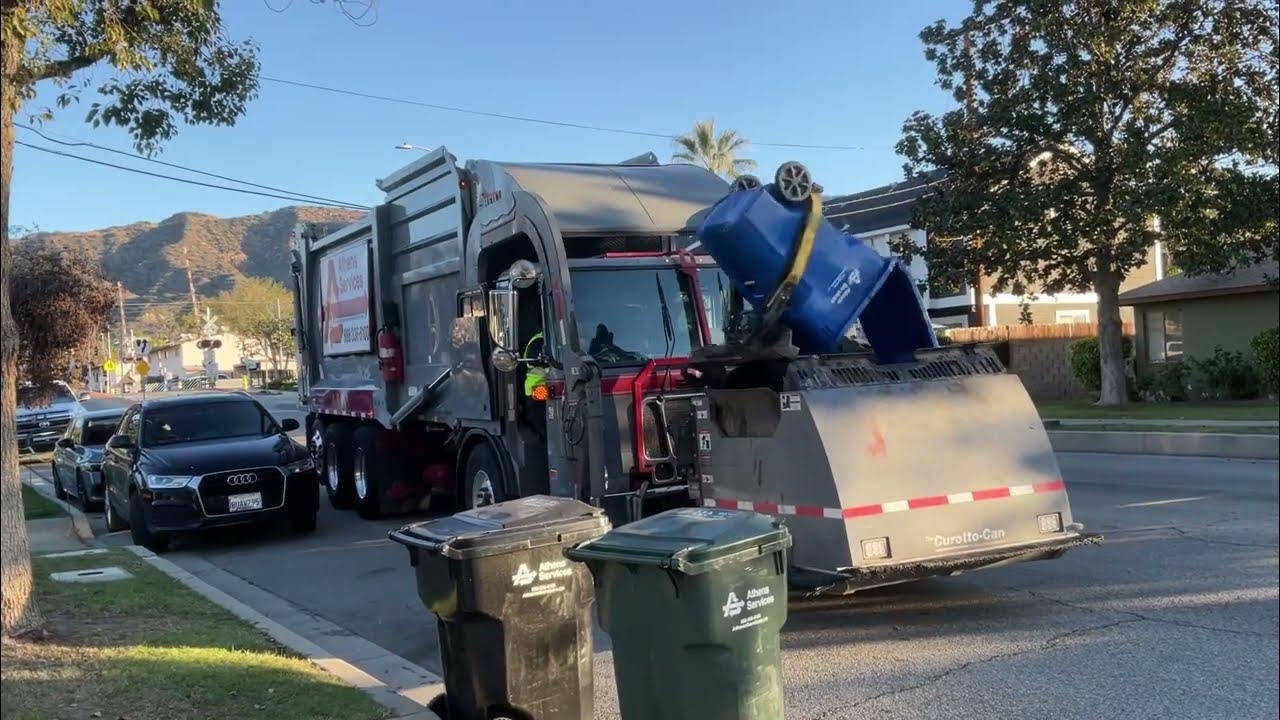 1167 pick up on recycle on Athens services on Azusa CA on Monday - YouTube