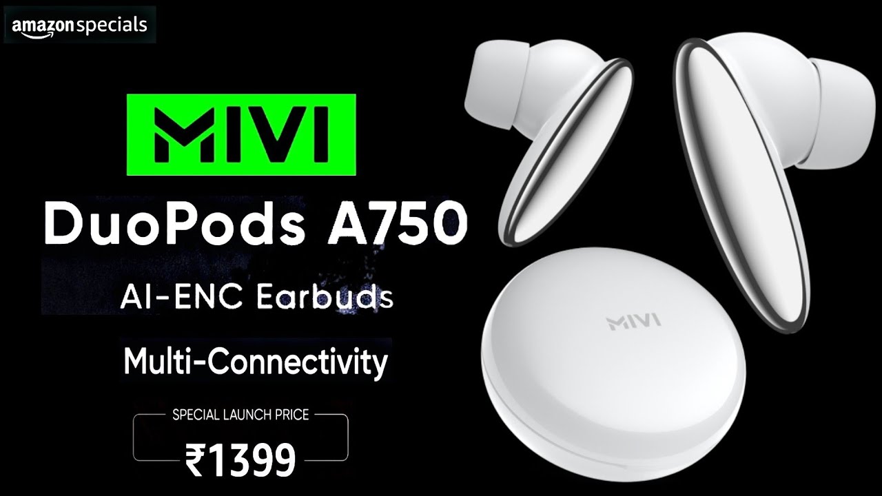 Mivi Duopods A750 TWS Earbuds | 13mm Drivers | AI- ENC | 55 Hours ...