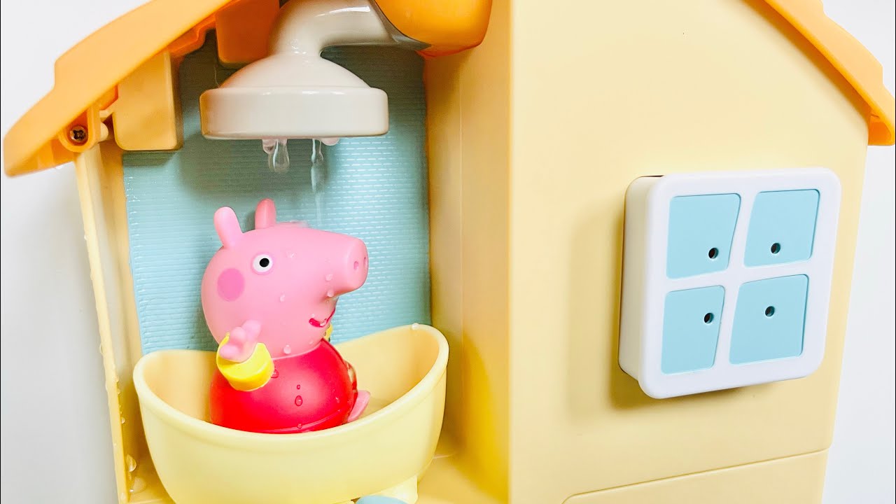 Peppa Pig Toy Shower and Dirty Bathtub Playset with Spinning Washer ...