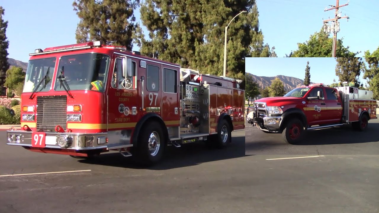 LACoFD Squad 151, Engine & Patrol 97, Engine 152 & Care. Medical - YouTube