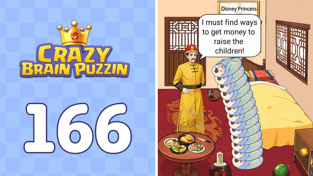 Crazy Brain Puzzle Level 166 King's Crib | Complete Walkthrough ...
