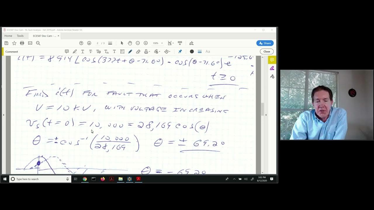 Lecture 2b Rl Fault Transients Worked Example Power System