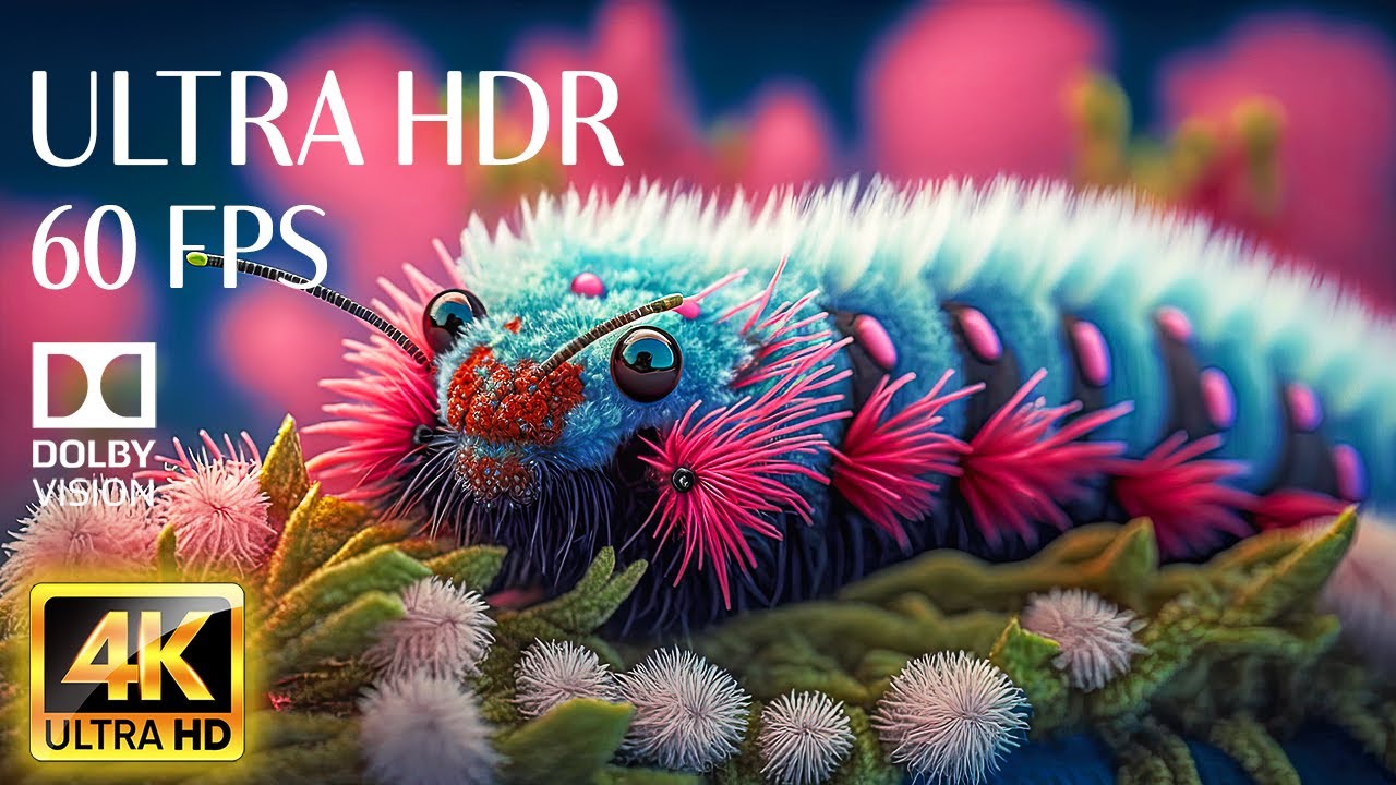4K HDR 60fps Dolby Vision with Animal Sounds & Calming Music (Colorful ...