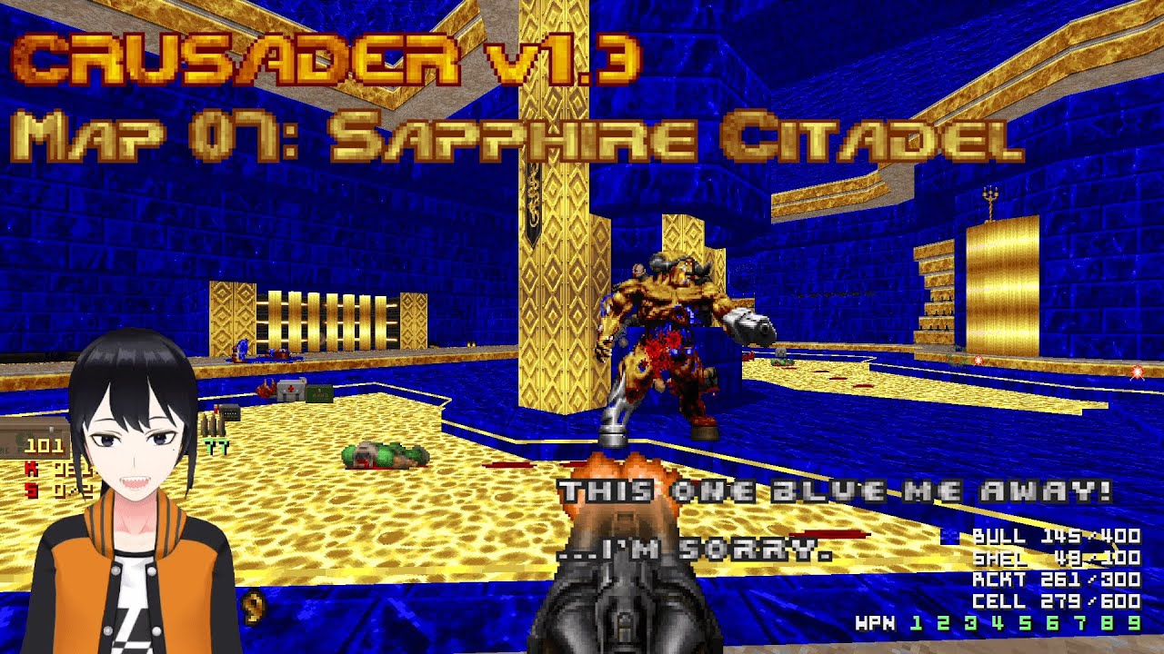 Doom 2 | Crusader v1.3, map 07: Sapphire Citadel - YouTube