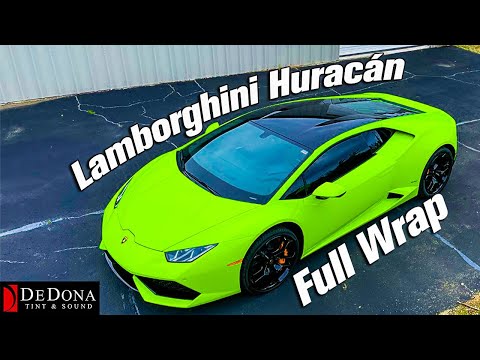 Lamborghini Huracán - Inozetek Acid Green Full Wrap - YouTube