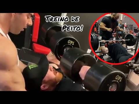 Treino de peito com Rafael Brandão,Flex Lewis e Jon de la Rosa