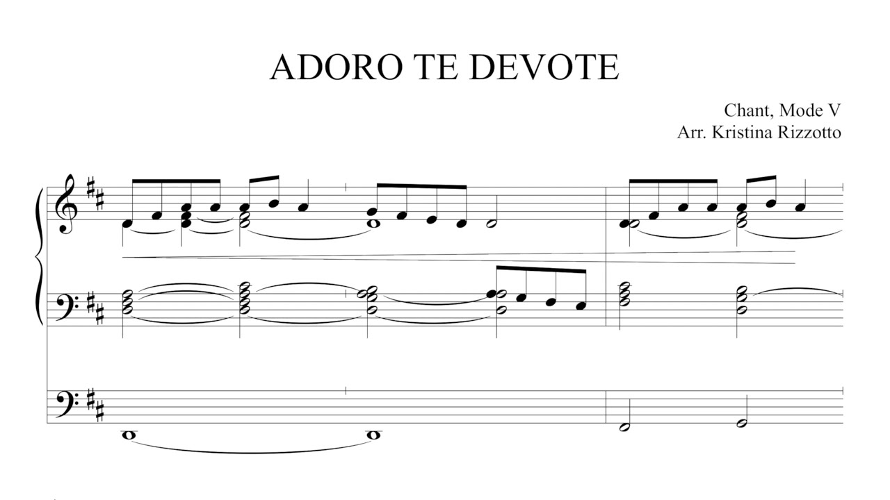 ADORO TE DEVOTE Hymn Reharmonization - YouTube