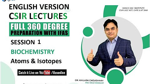 Unit -1 | Biochemistry Lecture English and PYQ CSIR NET LIFE SCIENCE 2024 | IFAS By KC Sir - YouTube