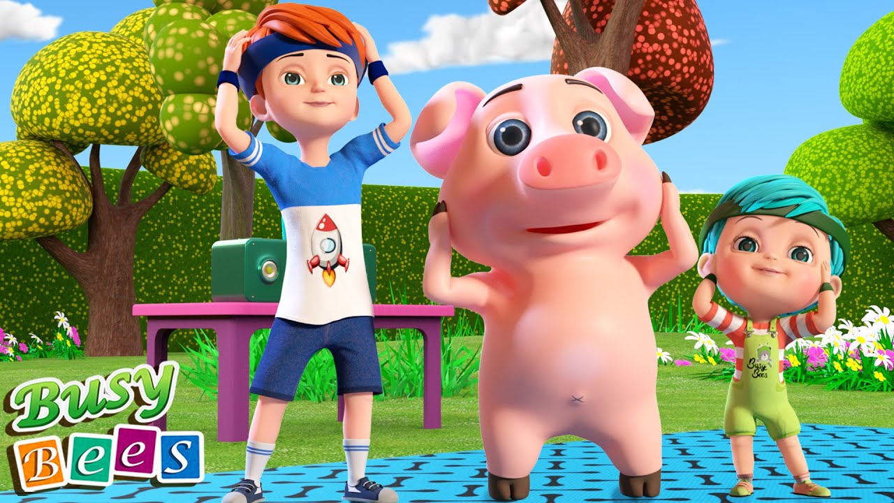 Head Shoulders Knees & toes Action song | Exercise Song for Kids ...