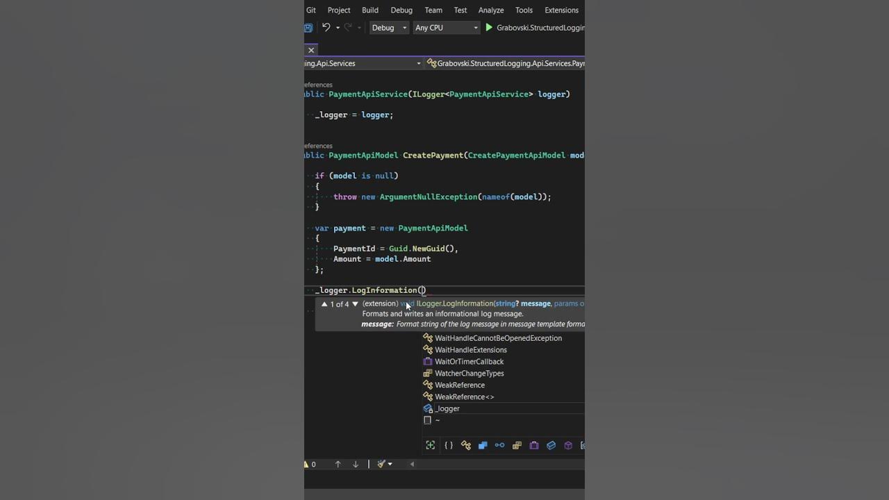 How to implement structured logging in .NET in 60 seconds - YouTube