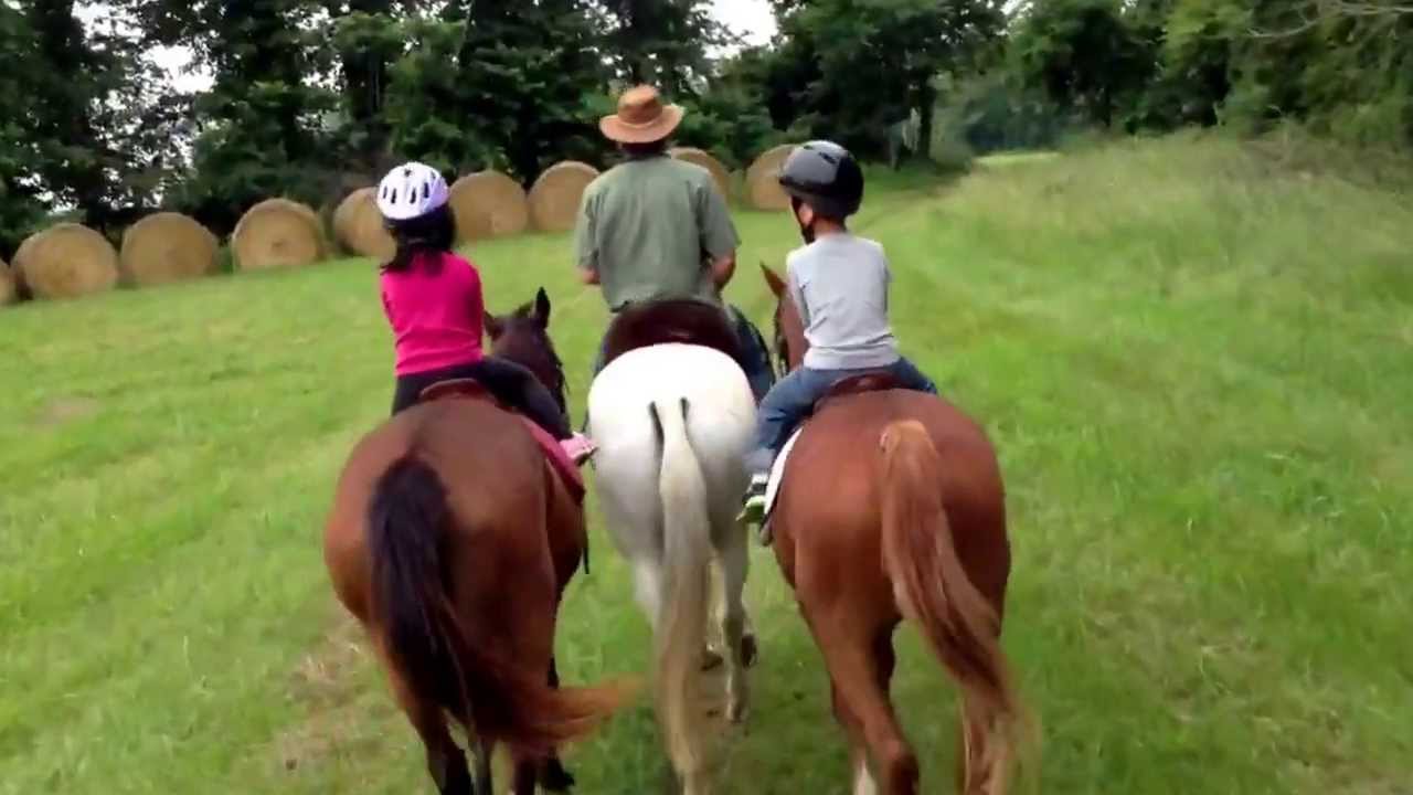Kids going horseback riding - YouTube