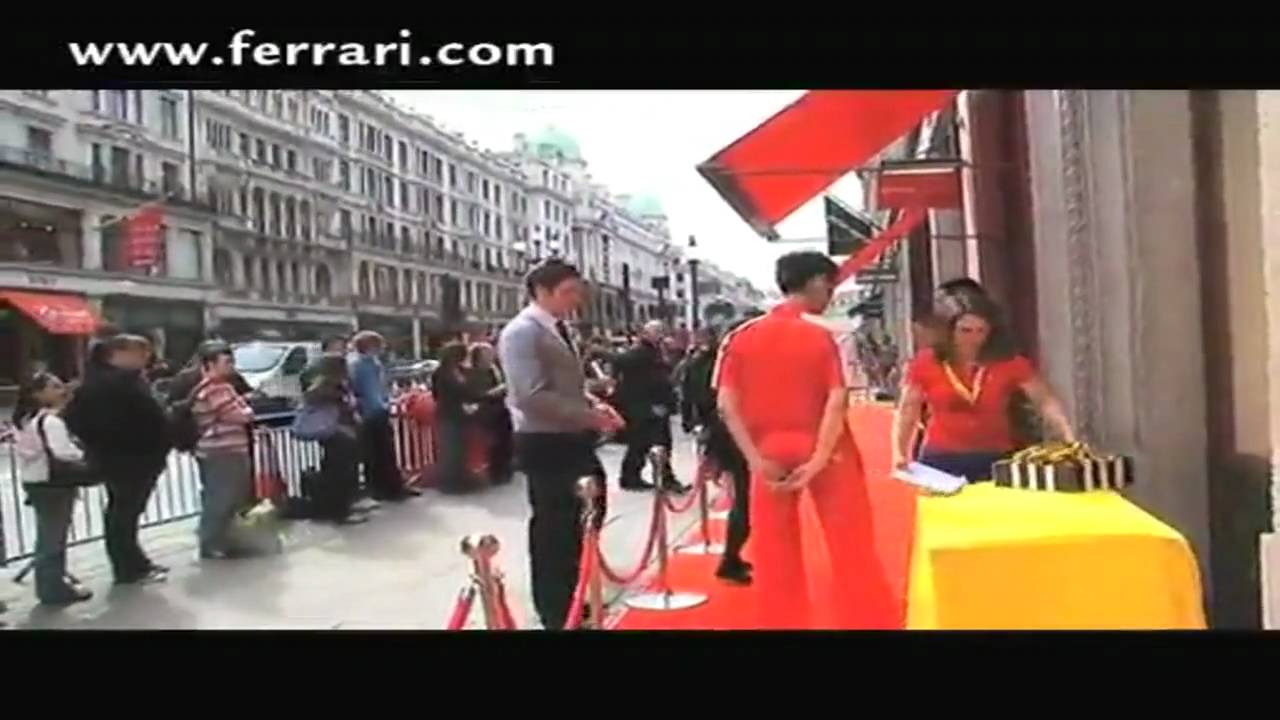 Official Grand Opening First Ferrari Store At London UK 2009 - YouTube