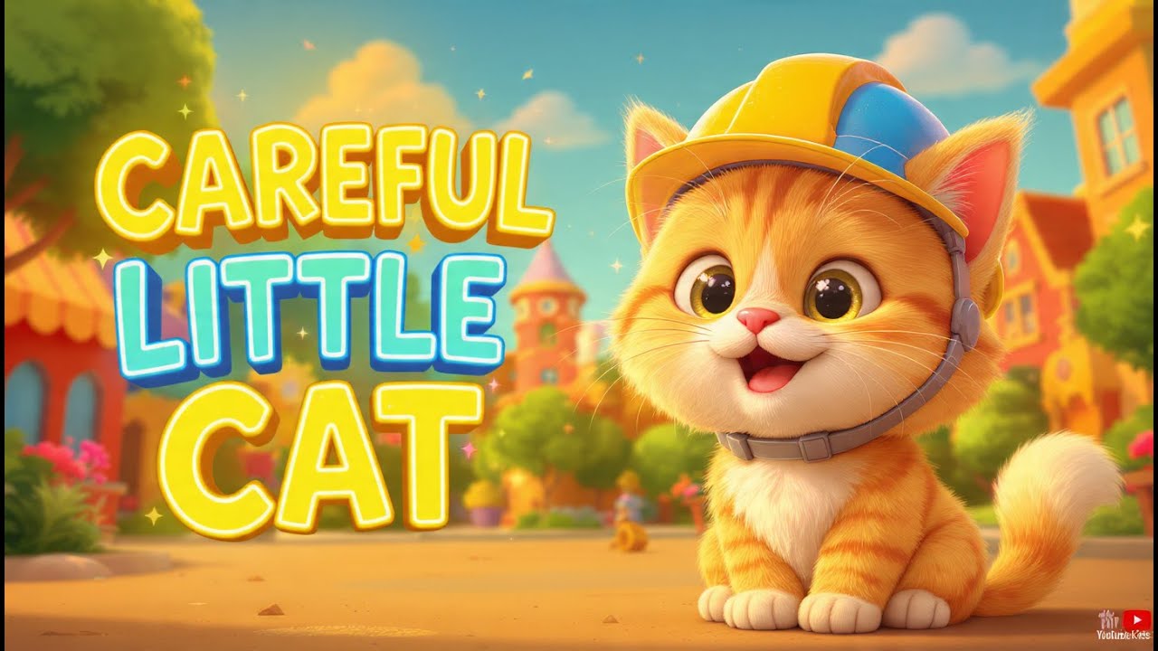 🐱 The Careful Little Cat 🚦 | A Fun Rhyming Poem for Kids About Safety ...