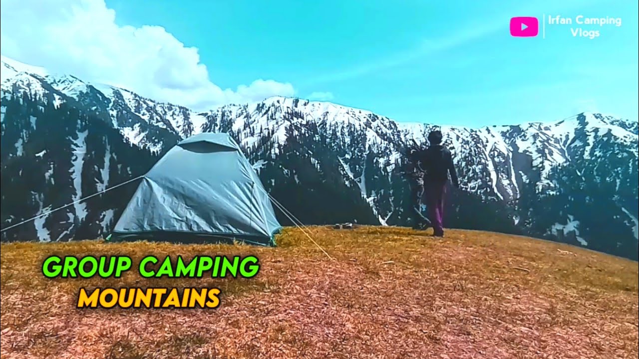 Group Camping In Meadows Surrounded By Deep Wild Forest | Camping In ...