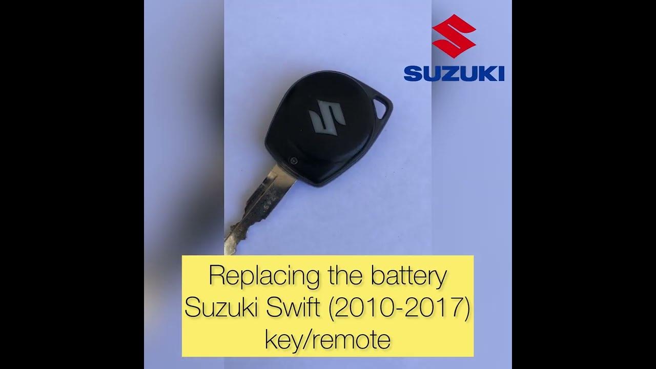 Replacing the battery on a 2011 Suzuki Swift remote key fob - YouTube
