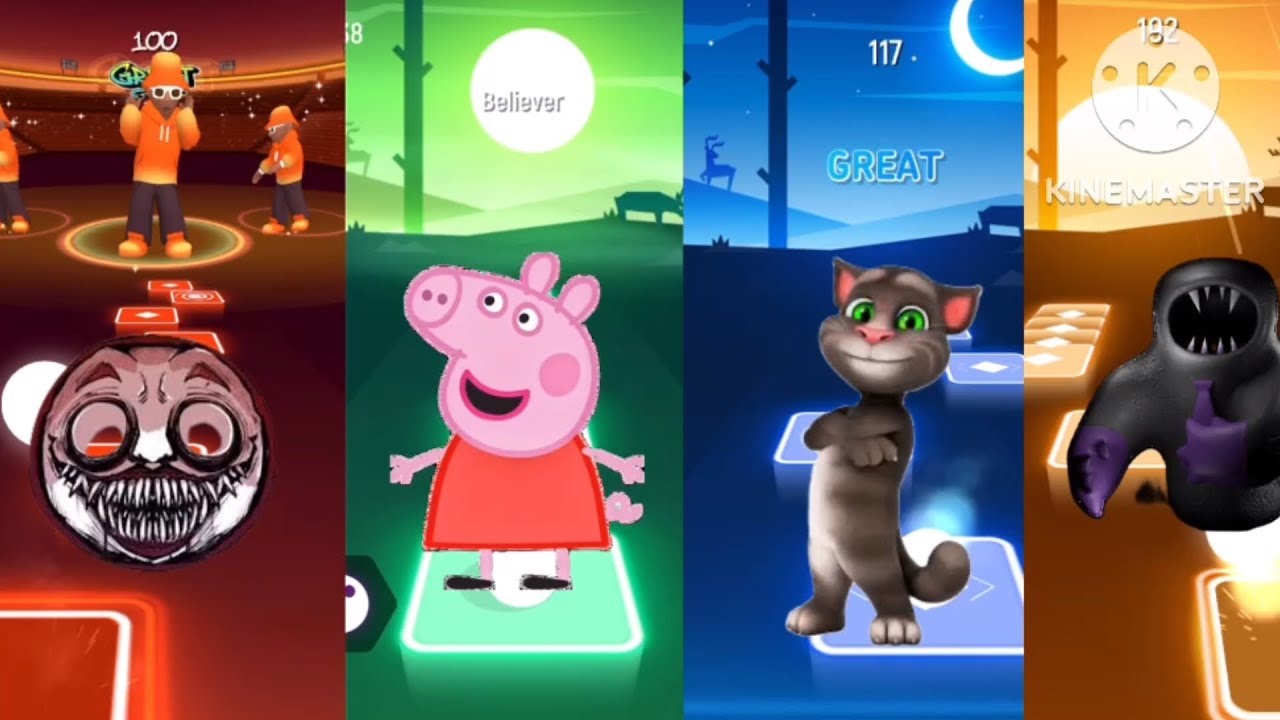 Peppa Pig 🆚 Choo Choo Charles 🆚Talking Tom🆚Garten of Banban| Tiles Hop ...