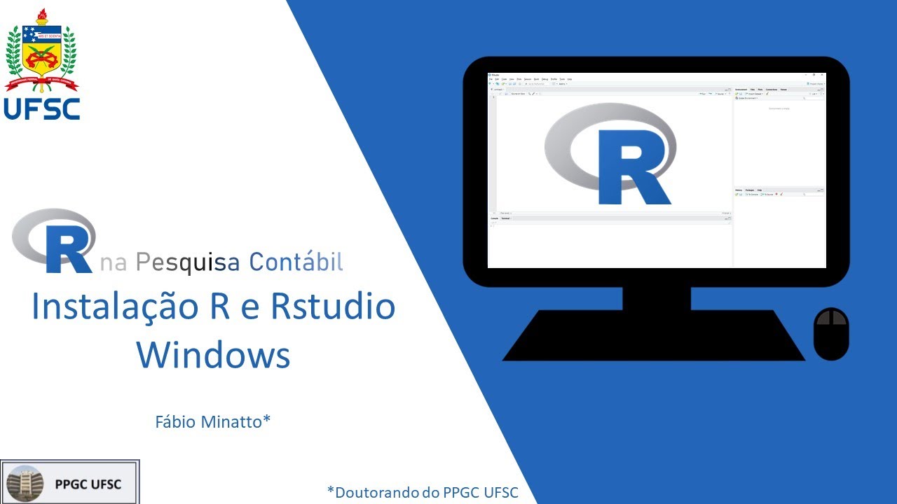 Instalar R e Rstudio no Windows - R na Pesquisa Contábil - YouTube