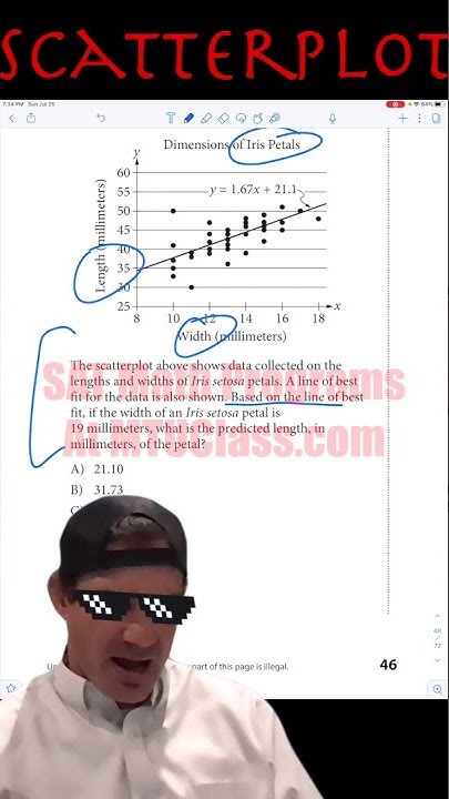 SAT Math - Scatterplot Problem of the Day - YouTube