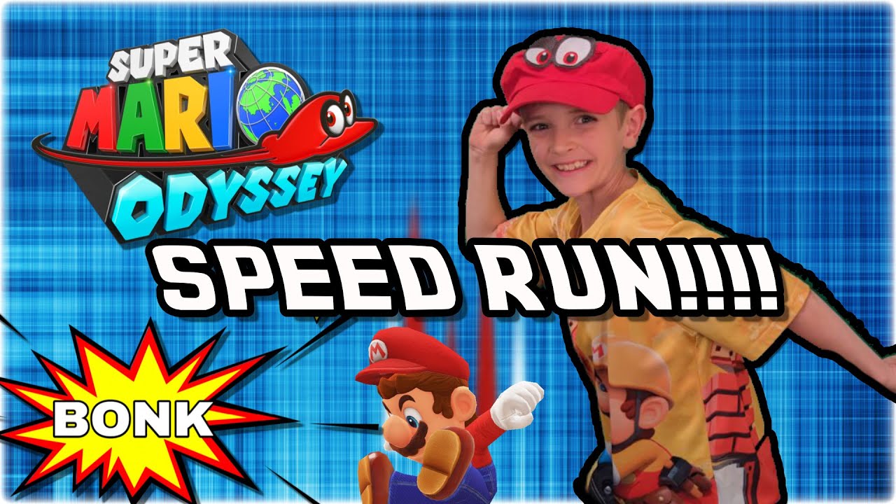 Super Mario Odyssey Speed Run!! How fast can the Mario Kid beat the ...