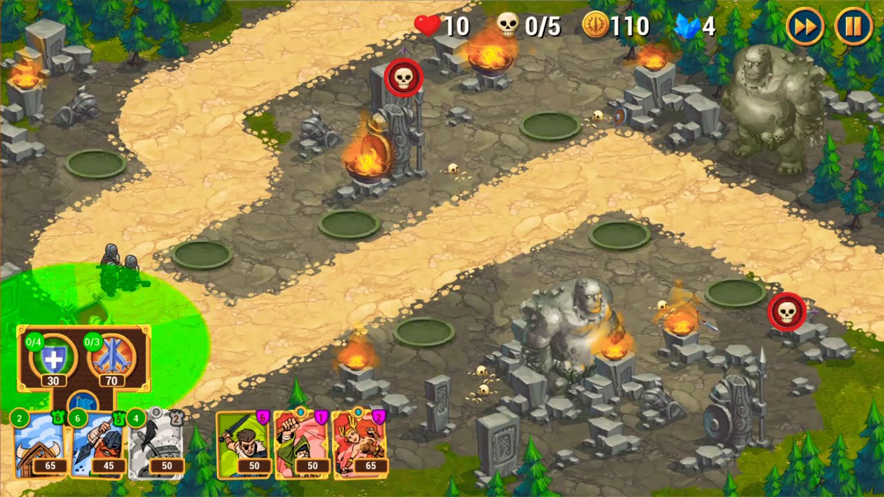 Orcs warriors : offline tower defense level 15. Troll's workshop - YouTube