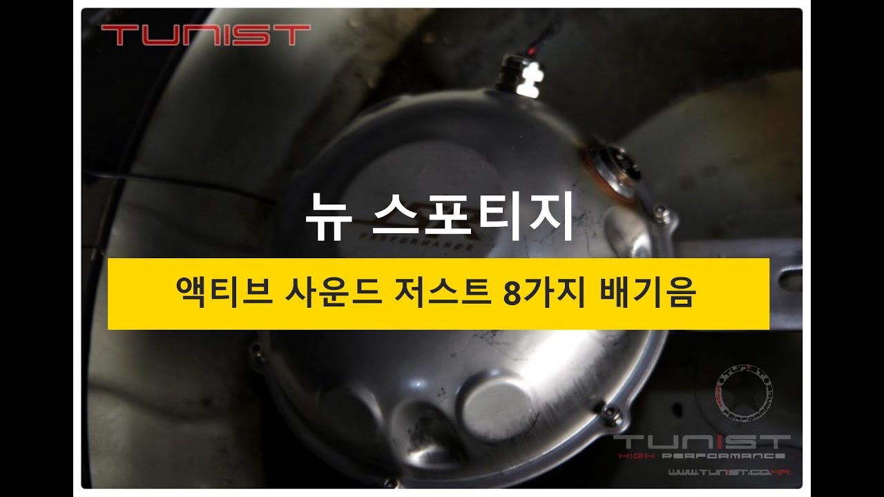 뉴 스포티지 디젤 리얼배기음 액티브 사운드 저스트 소리박후속장착 8가지 배기음 스포티지 스포티지배기튜닝 스포티지가변배기