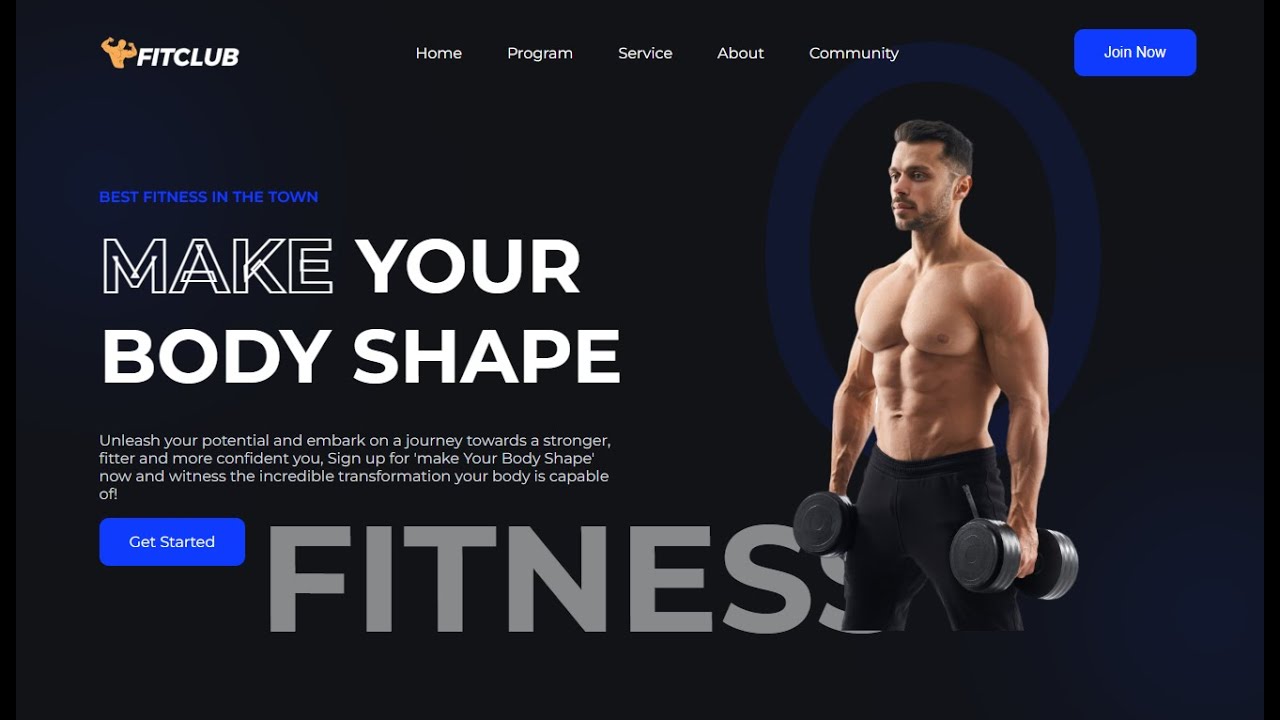 Responsive A Gym Website Using HTML and CSS - YouTube