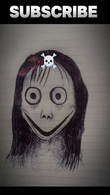 MOMO 👺SCARY DRAWING 👀 #drawing #shorts #shortsfeed #scary #ytshorts ...