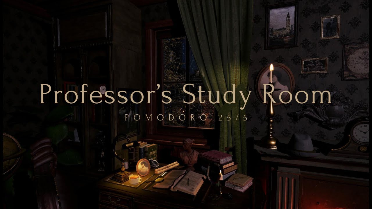 Pomodoro: 25/5 | a Professor´s Study Room - Dark Academia ambience 📚🕰️ ...