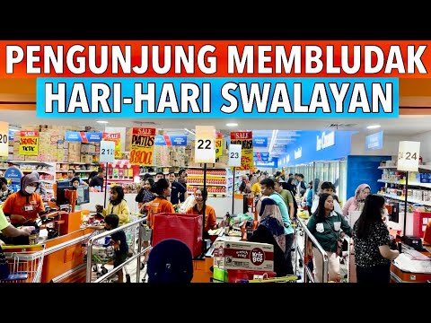 Pengunjung Membludak, Suasana Swalayan Hari Hari Supermarket Plaza ...