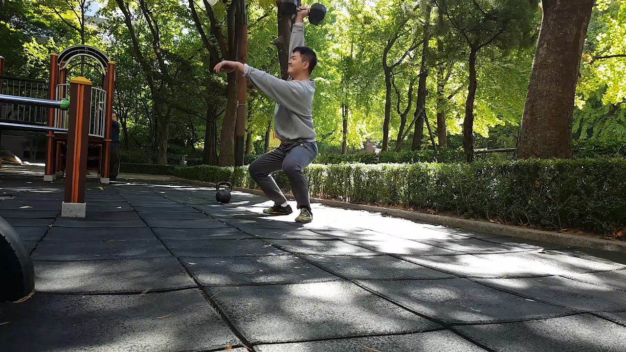 turkish get up. one arm overhead squat. kb swing - YouTube