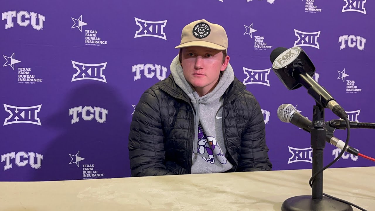 TCU WR Gunnar Henderson talks win over Baylor - YouTube