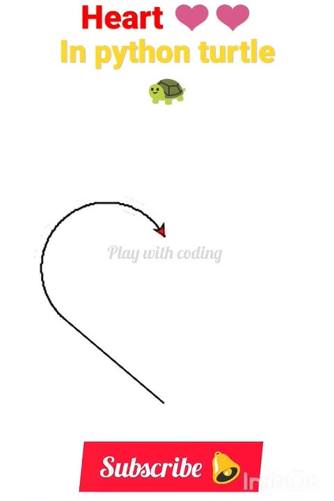 Heart In Python Turtle 🐢 Graphics Pythonpythonturtle Programming Coding Youtube 