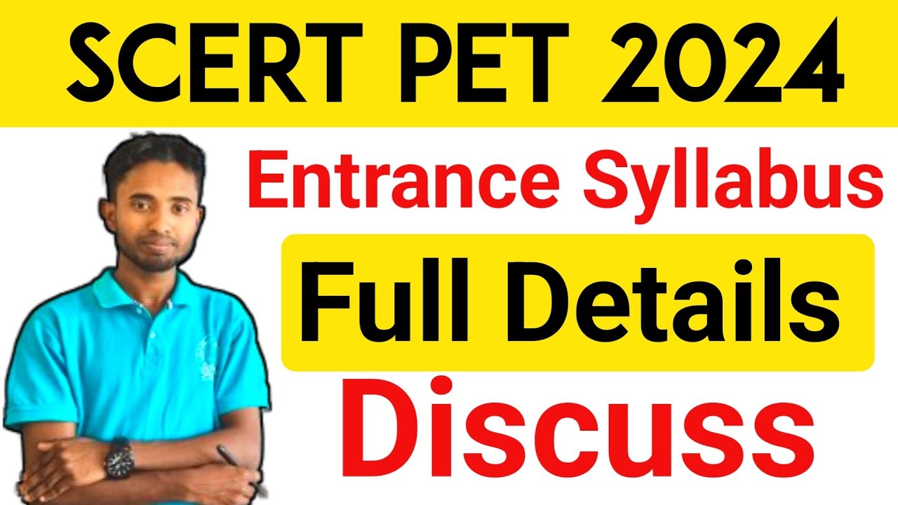 SCERT deled entrance syllabus 2024 | Deled PET Syllabus details - YouTube