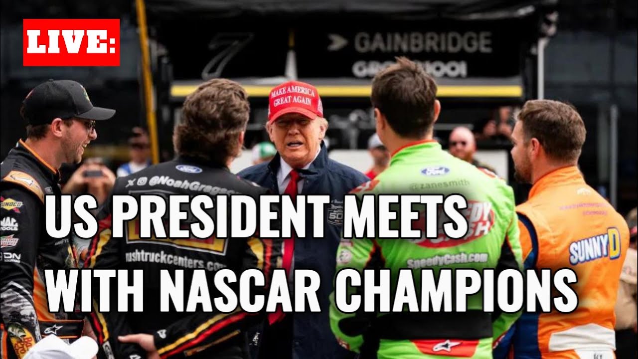 WATCH LIVE: Trump meets with NASCAR racing champions - YouTube